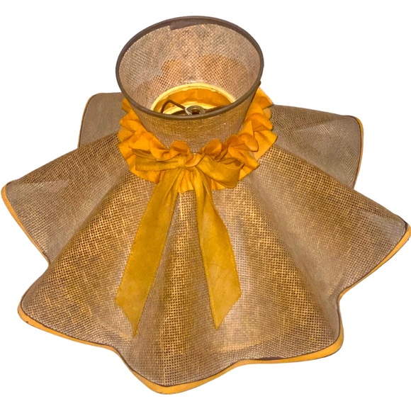 VTG unbranded | Accents | Vintage Lamp Shade Tan Ruffled Dress Skirt ...